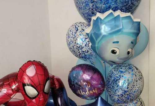 Воздушные шары на день рождения человек паук фикси