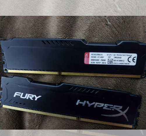 Оперативная память HyperX Fury Black DDR3 16Gb