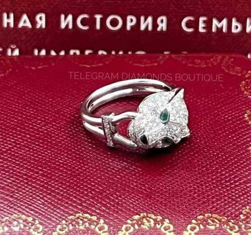 Кольцо Cartier Panthere белое золото 750