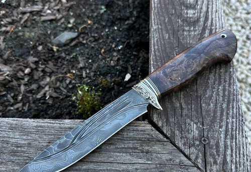 Охотничий нож "Лось" из дамаской стали