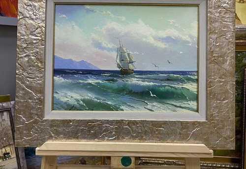 Картина маслом на холсте «Морской бриз»58,5x49