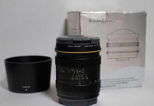 KamLan 28mm f1.4 для Sony E + K&F Concept UV HMC