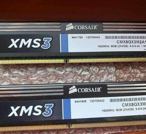 Оперативная память Corsair XMS3 DDR3 (2x4 Гб)