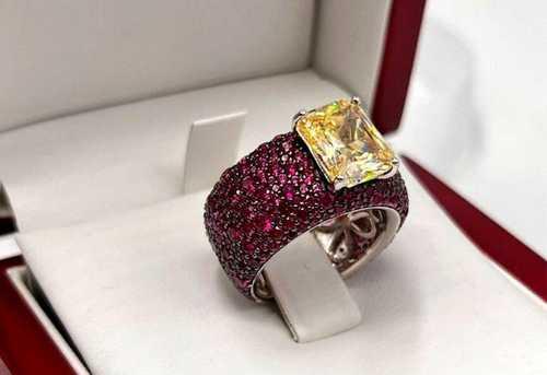 Серебряное кольцо с цирконами De Grisogono