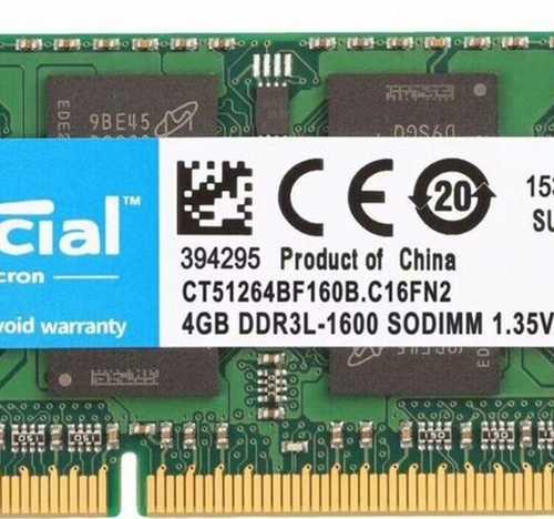 Оперативная память Crucial CT51264BF160B.C16FN2 4G