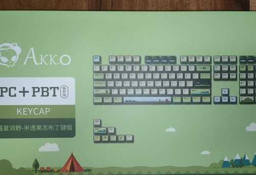 Кейкапы Akko PBT+PC Pudding Summer Green (ASA)