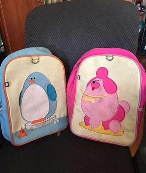 Рюкзаки детские синий и розовый