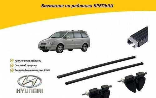 Багажник на крышу на рейлинги Hyundai Trajet