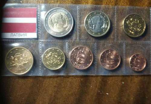 Набор евро монет Латвия