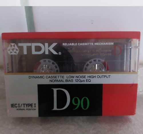 Аудиокассета новая TDK D 90