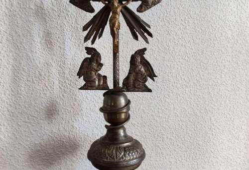 Католический настольный старинный крест
