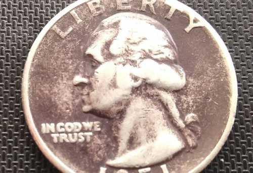25 центов квотер 1951 г. США quarter Вашингтон
