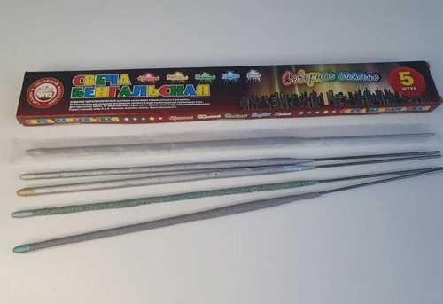Свечи бенгальские разноцветный 5 шт в упаковке