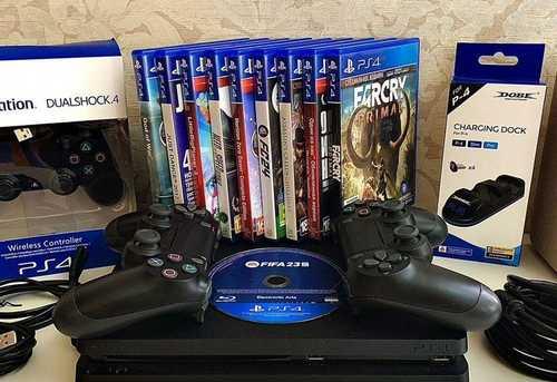 Sony Playstation 4 Slim + 550 игр