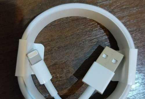Наушники iPod и кабель зарядки iPhone