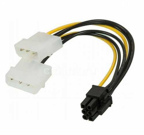 11556 Кабель переходник 2*Molex 4 (F) - PCI-E Powe