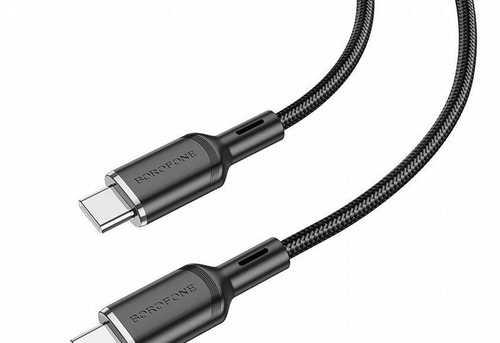 Кабель Type-C на Type-C PD60W, тканевая оплетка, 1