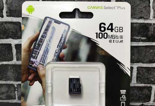 Карта памяти MicroSD Kingston 64Gb Class 10