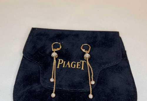 Золотые серьги Piaget 7.7 гр 0.6 ct