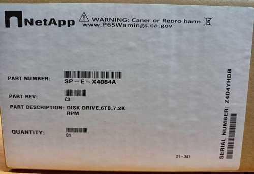 Жесткий Диск NetApp 6Tb SP-E-X4064A