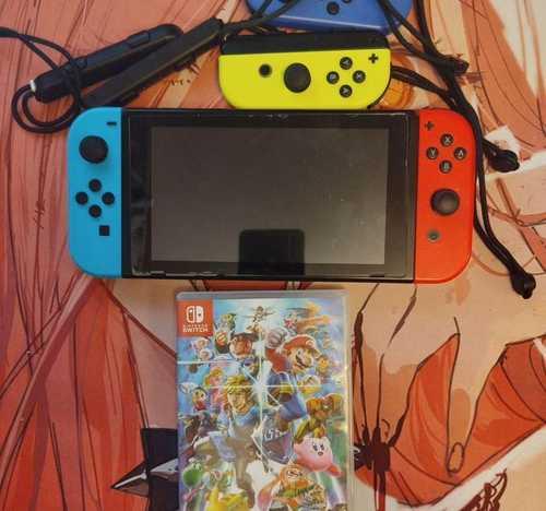 Nintendo switch   Super Smash Bros два контроллера