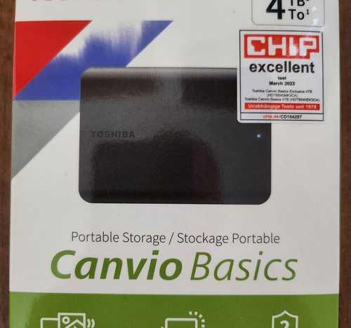 Внешний жесткий диск 2.5" Toshiba Canvio Basics 4T