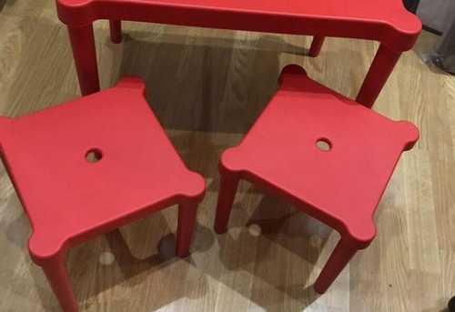 Детский стол и табуретки utter IKEA