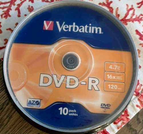 Диски DVD-R 4.7GB 120 мин - 10 шт