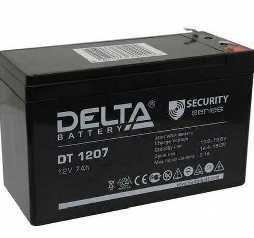 Аккумуляторная батарея Delta DT 1207 12В, 7Ач