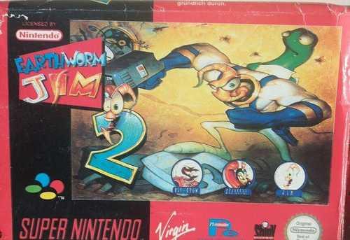 EarthWorm Jim 2 редкий картридж snes Nintendo