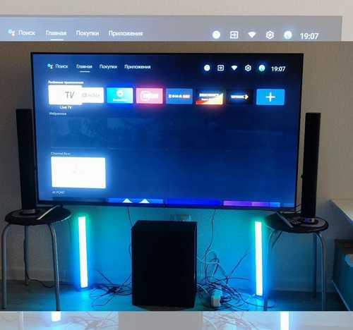 55" (139 см) LED-телевизор dexp   саундбар