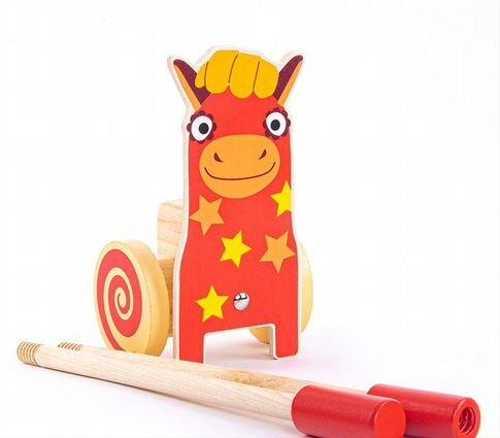 Развивающая игрушка Деревяшки Каталка на палочке Л