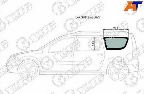 Стекло кузова боковое (не опускное) LADA largus cr