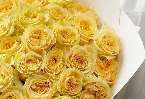 Букет из желтых пионовидных роз (39 шт.)