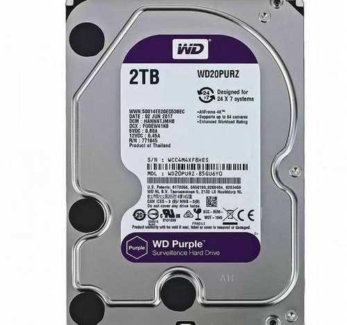 Жесткий диск 2 тб wd20purz HDD