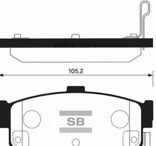 Sangsin brake SP1107R Колодки торм.зад