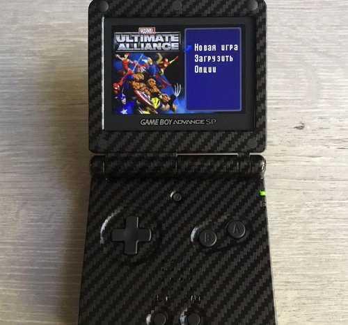 GameBoy Advance SP type-C IPS ExRate mod Graphite