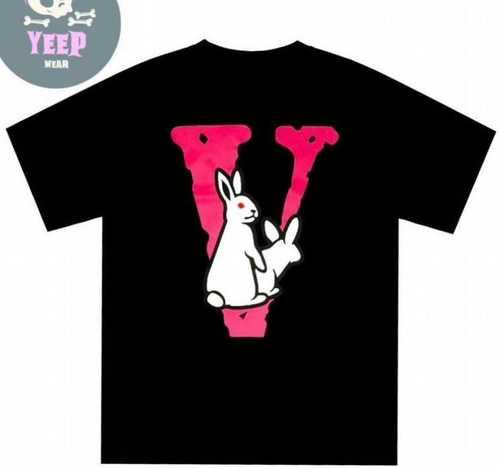 Футболка Vlone bunny FR2 черная