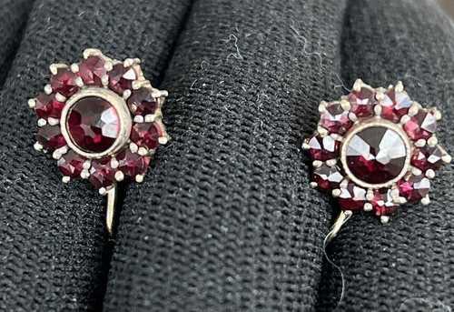 Серьги серебро СССР винтаж