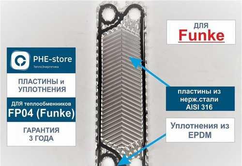 Пластины и уплотнения теплообменника FP04 (Funke)