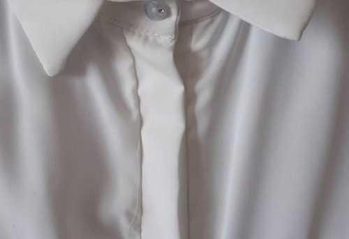 Блузка шелковая белая