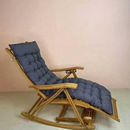 Кресло качалка бамбуковое с матрасом