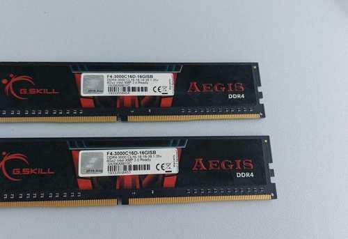 Озу 2x8Gb DDR4 3000MHz G.Skill Aegis