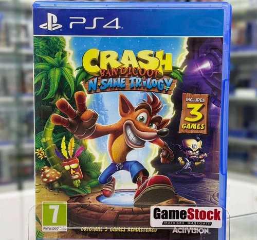 PS4 Crash Bandicoot NSane Trilogy cusa-11870 (Английская версия) Б/У