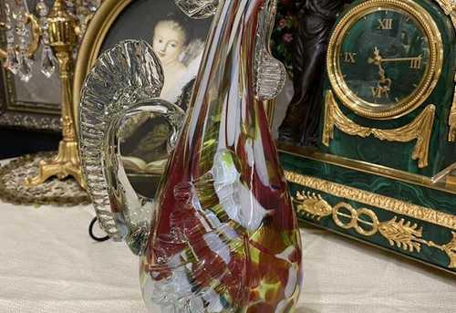 Винтажная ваза графин петух мурановское стекло
