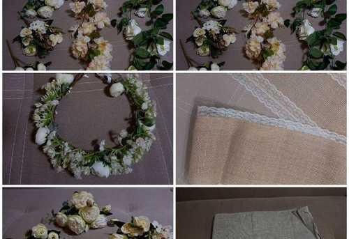 Украшения для свадьбы декор рустик цветы гирлянды
