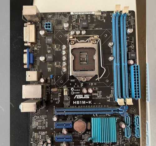 Материнская плата asus H61M-K ddr3 lga1155