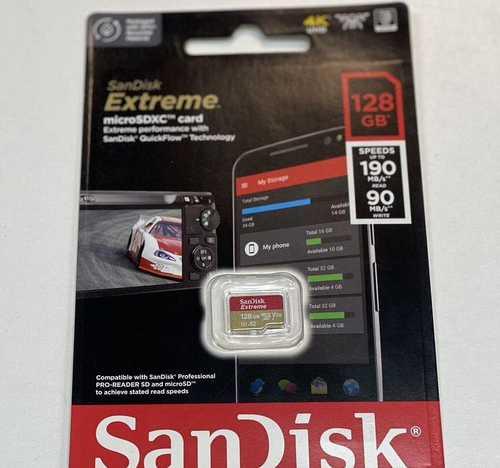 Карта памяти SanDisk Extreme 128GB microsdxc