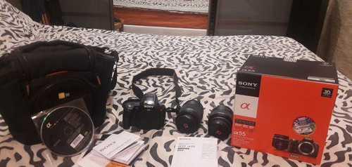 Продам зеркальную фотокамеру Sony SLT-A55V