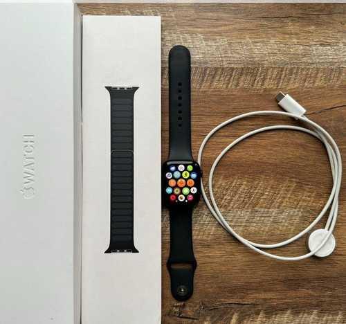 Часы apple watch 7 45 mm черные